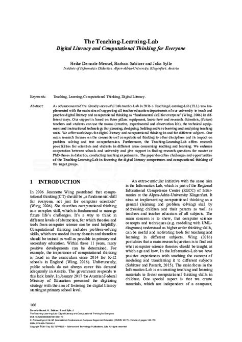 Pdf Teaching Learning Lab Enhancing Digital Skills