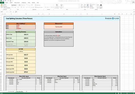 Two Way And Three Way Cost Splitting Calculator The Window Flyer