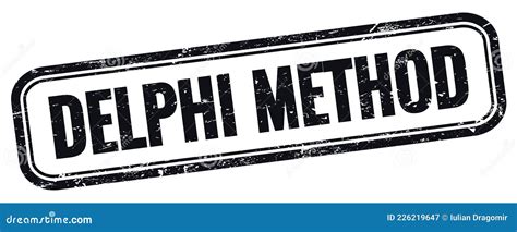Delphi Method Text On Black Grungy Vintage Stamp Stock Illustration