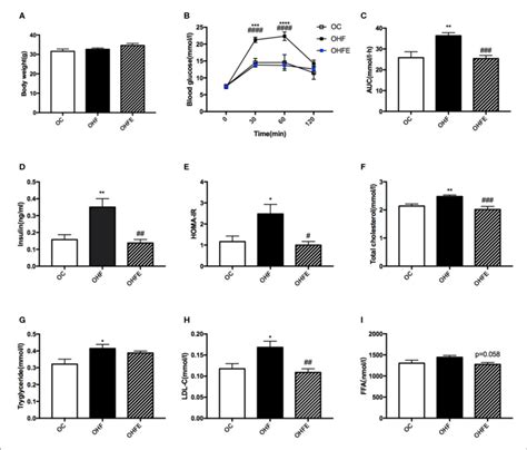 metabolic parameters in male offspring at 24 weeks of age a body