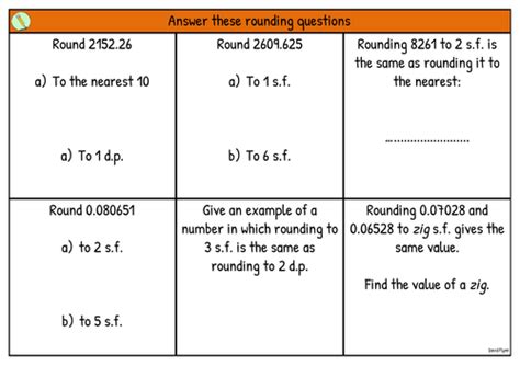 Rounding Basic Reasoning Questions Free Mastery Resource Teaching