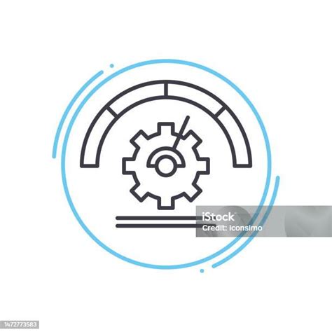 Constant Development Pace Line Icon Outline Symbol Vector Illustration