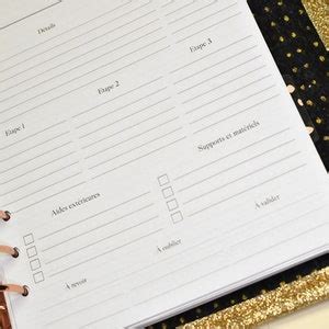 AA Paper Insert For Planner A Sheets Project For Organizer A Notes And Projects Insert