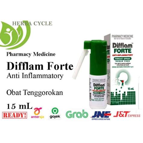 Jual Difflam Forte Throat Spray 15ml Obat Tenggorokan Amandel Radang ORI Di Seller Herba Cycle