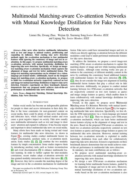 Multimodal Matching Aware Co Attention Networks With Mutual Knowledge