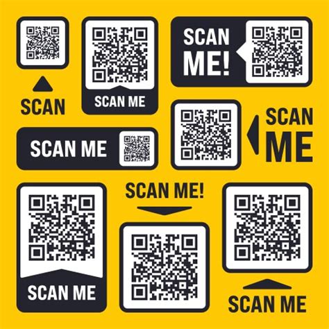 Qr Code Template Set Scan Me Icon For Payment Vector Image