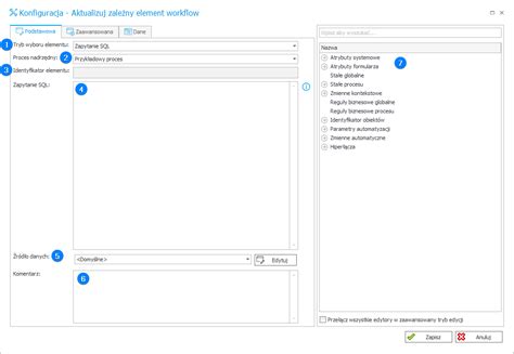 Aktualizuj Zależny Element Workflow Webcon Bps