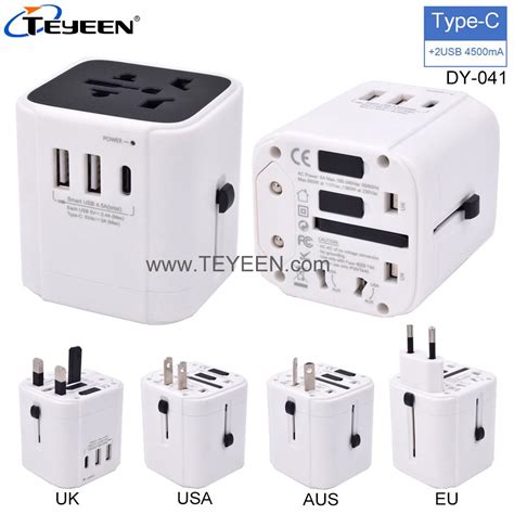 Universal Travel Adapter With Type C Charger DY 041 TEYEEN China Manufacturer Socket