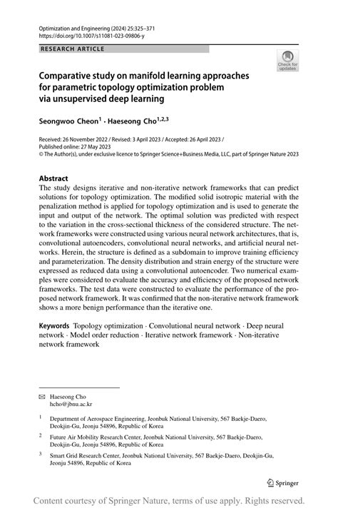 Comparative Study On Manifold Learning Approaches For Parametric