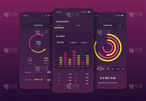 移动应用界面设计ui Ux。一套现代的移动用户界面，移动应用程序ui工具包与不同的gui布局，模型向素材 花瓣网