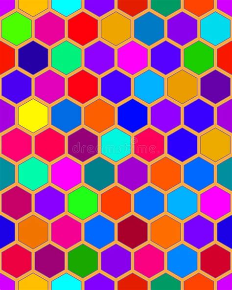 Abstract Geometric Background Seamless Wallpaper With Hexagons Stock Illustration Illustration
