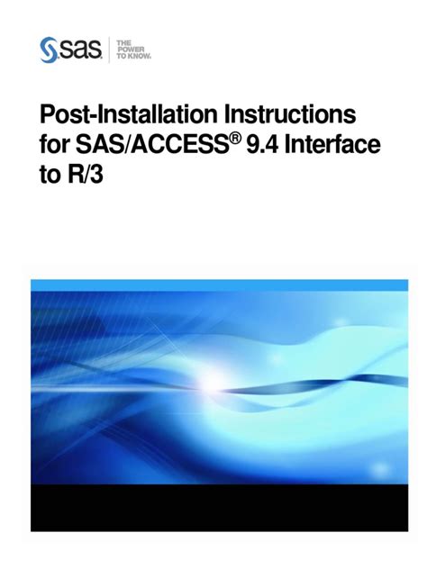 post installation instructions for sas access 9 4 interface to r3 pdf