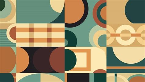 잔인한 기하학적 모양 그리드 추상 요소 현대 별 형성 나선형 꽃 기본 구성 요소 스위스 디자인의 미학 수용 Bauhaus Memphis 디자인 Sstkbold 프리미엄 벡터