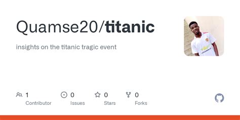 GitHub Quamse Titanic Insights On The Titanic Tragic Event