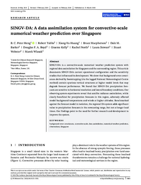 Pdf Singv‐da A Data Assimilation System For Convective‐scale