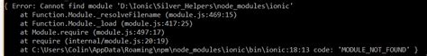 Ionic2 Modulenotfound Ionic Serve Stack Overflow