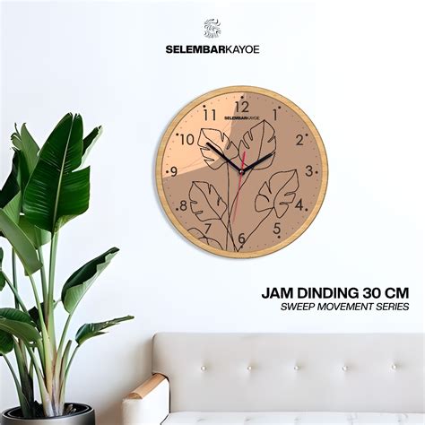 Jual Selembarkayoe Jam Dinding Kayu Estetik Dekorasi Rumah Minimalis