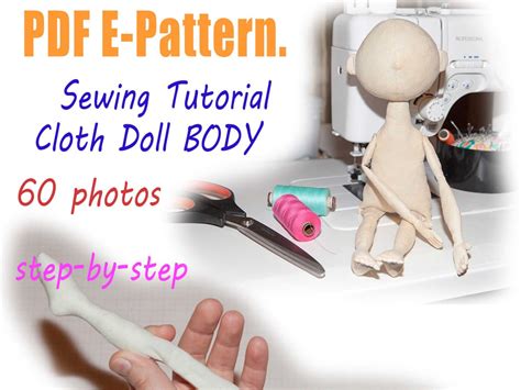 Pdf Cloth Doll Body Pattern And Tutorial Doll Sewing Pattern