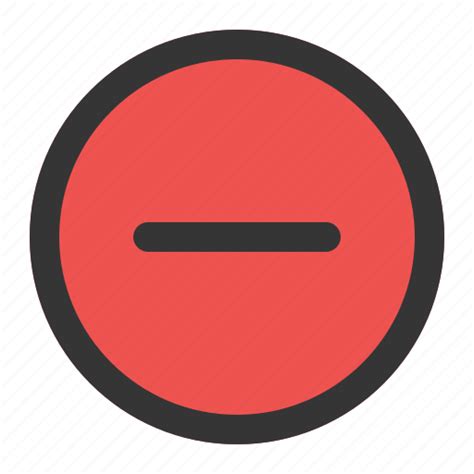 Minus Subtract Negative Mathematics Ui Icon Download On Iconfinder