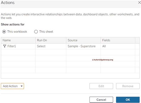 tableau action filters