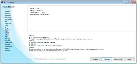 Sql Lenguaje Consulta Estructurada En Bases Datos Relacionales ~ Producciones Jfp