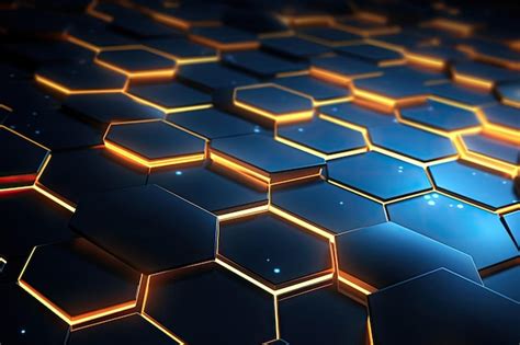 Premium Ai Image 3d Rendering Of Abstract Background With Hexagons In