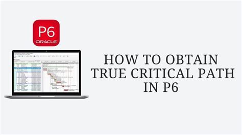How To Show The Critical Path In P