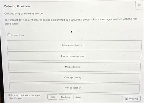 Solved Ordering Questionclick And Drag On Elements In