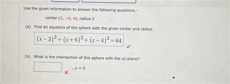 Solved Use The Given Information To Answer The Following Chegg Com