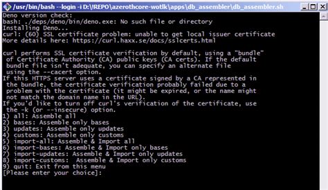 Dbassembler Readarray Option D Is Invalid · Issue 9902 · Azerothcoreazerothcore Wotlk · Github