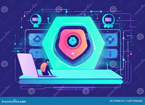 Generative Ai Ddos Attack And Data Stock Illustration Illustration Of Antivirus Data 279986137