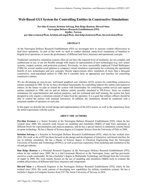 Pdf Web Based Gui System For Controlling Entities In Constructive Simulations