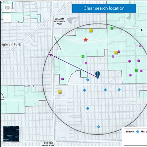 Phd Dashboard Example With 1 Mile Proximity Boundaries Of William H