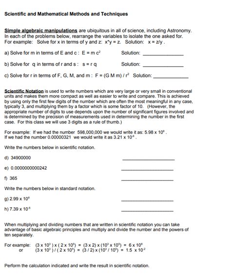 Solved Scientific And Mathematical Methods And Techniques