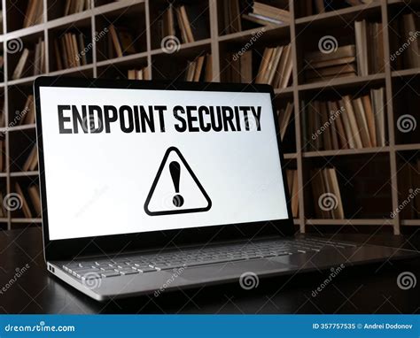 Endpoint Security Is Shown Using The Text On Laptop Stock Image Image Of Message Protect