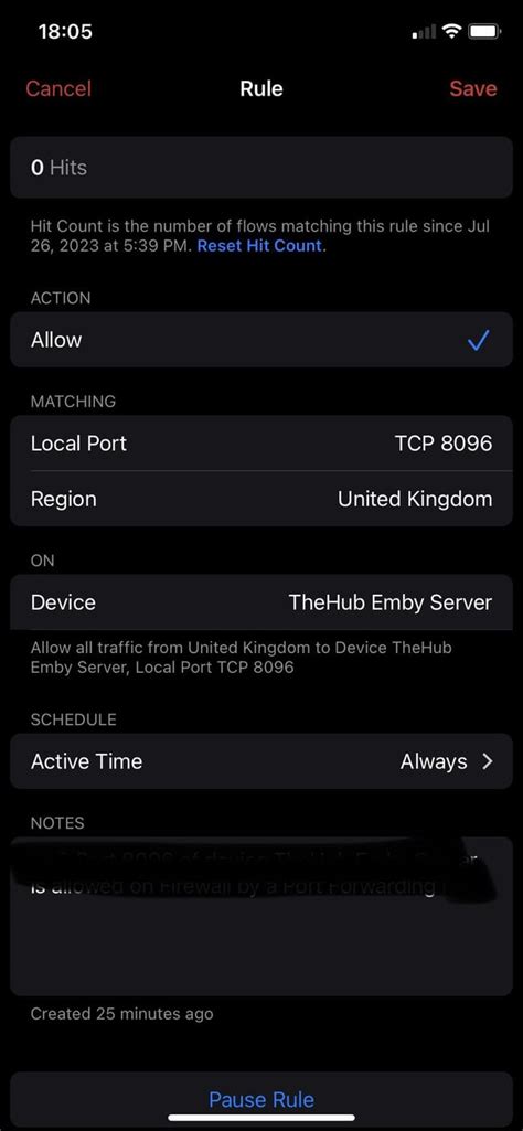 Incoming Connections To Specific Port No Longer Working Rfirewalla
