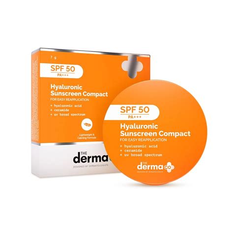 Buy The Derma Co Hyaluronic Sunscreen Compact Powder Spf 50 Pa With