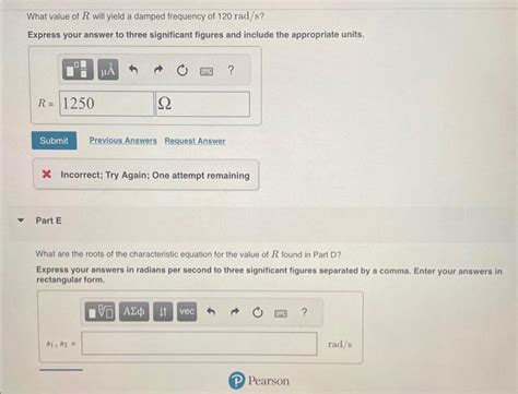 Solved The Resistance Inductance And Capacitance In A Chegg