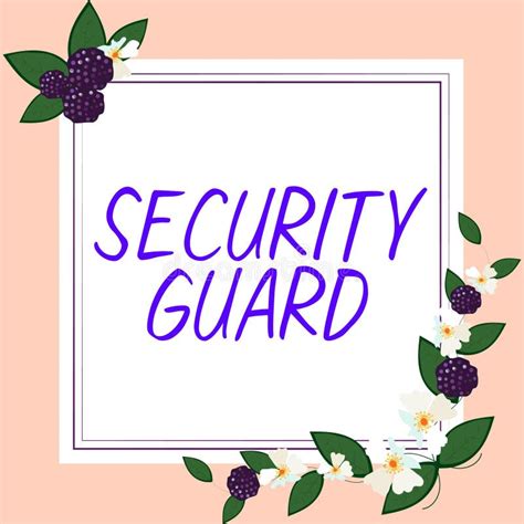 Handwriting Text Security Guard Internet Concept Tools Used To Manage
