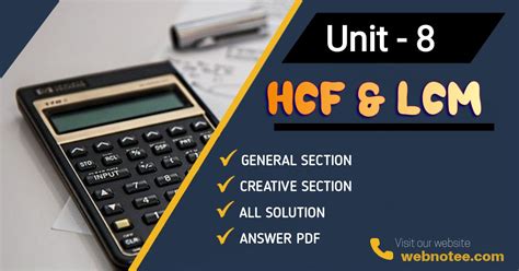 Hcf And Lcm Class 10 Mathematics Solutions Webnotee