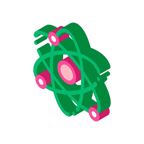 Atom Nucleus And Electron Isometric Icon Vector Illustration 19472601 Vector Art At Vecteezy
