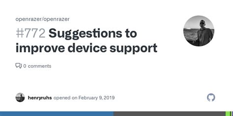 suggestions to improve device support · issue 772 · openrazer openrazer · github