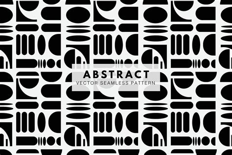 Geometric Abstract Bauhaus Style Design Seamless Repeat Vector Pattern 25936047 Vector Art At