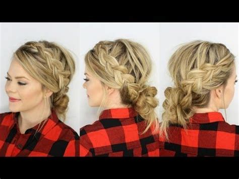 Two Dutch Braids Low Messy Bun Hair Styles Gorgeous Hair Hair Tutorial