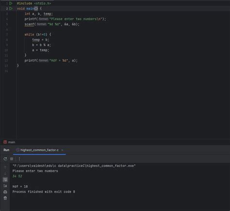 100daysofcode Cprogramming Hcf Codingjourney Logicbuilding Vaidesh Raja Naaga