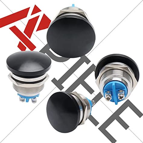 Snapklik Com APIELE 22MM Momentary Push Button Switch Mushroom Head Push Button IP65