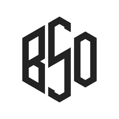 Premium Vector Bso Logo Design Initial Letter Bso Monogram Logo Using Hexagon Shape