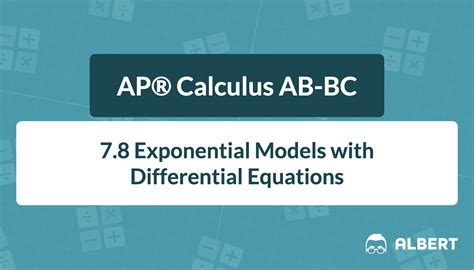 Exponential Models With Differential Equations A Review Albert Resources