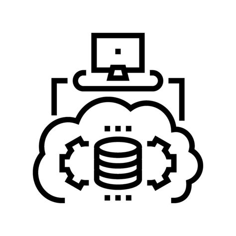 Serverless Architecture Software Line Icon Vector Illustration 34907856
