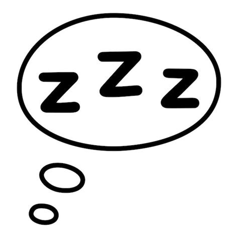 Premium Vector Zzz Sleep Icon Hand Drawn Zzzz In Speech Bubble In